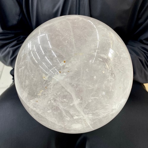 9.12LB Large Natural White Crystal Clear Quartz Crystal Sphere Ball ...