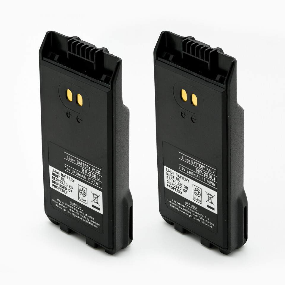 2x 7.4V 2400mAh Li-Ion Batteries for ICOM BP-280 BP-280Li F1000 F2000 ...