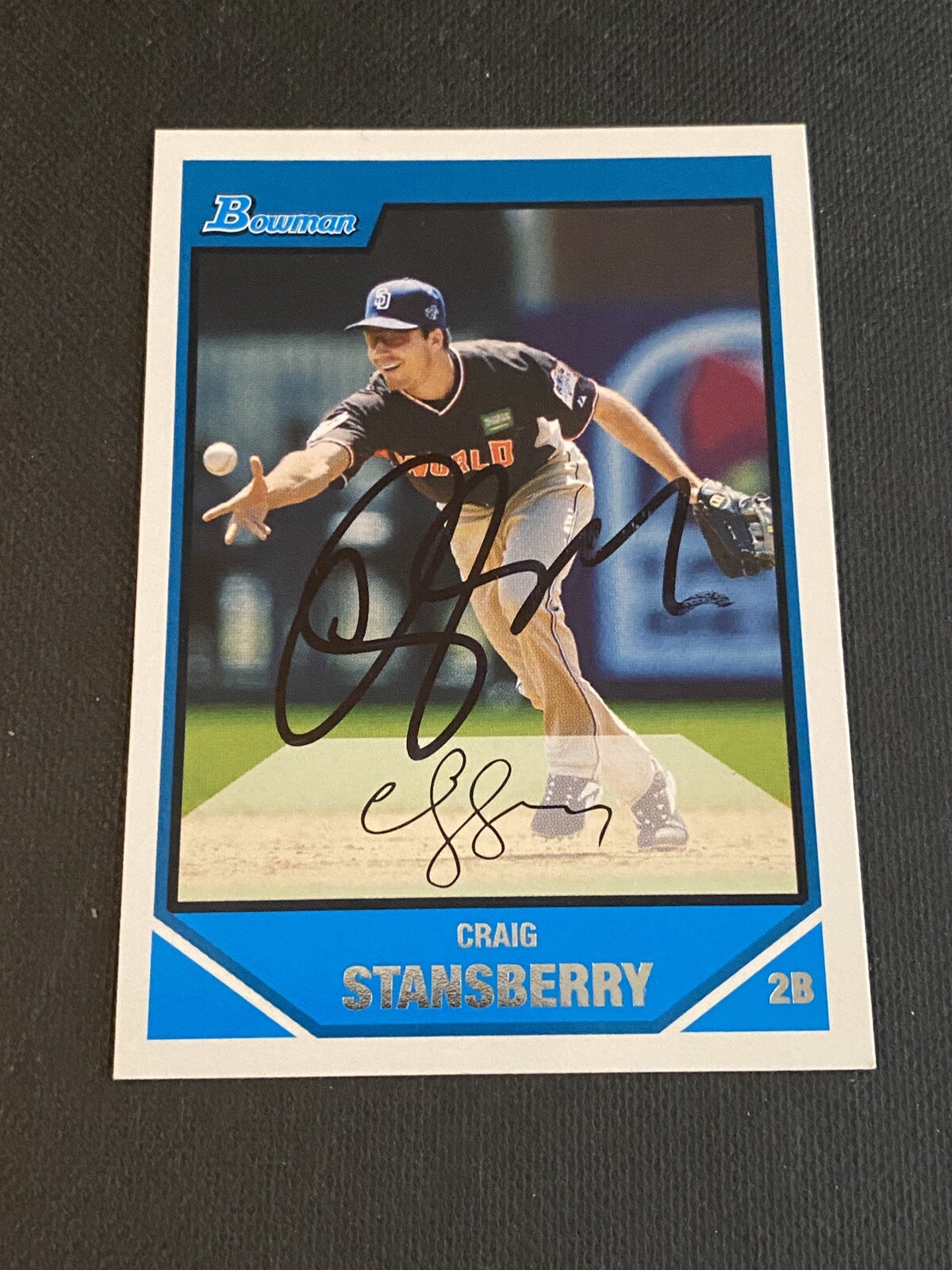 Craig Stansberry Signed 2007 Bowman Draft Card Auto Padres Autograph ...
