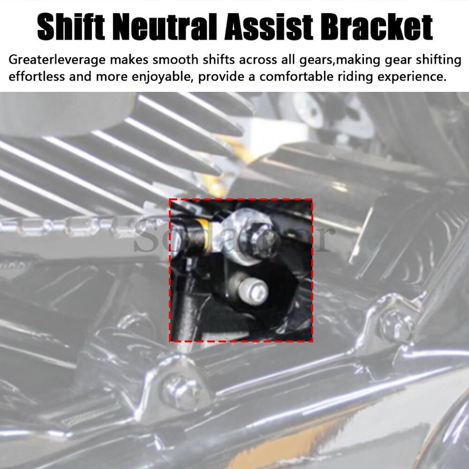Gear Shift Neutral Assist Bracket Black Fit For Harley Touring Softail ...
