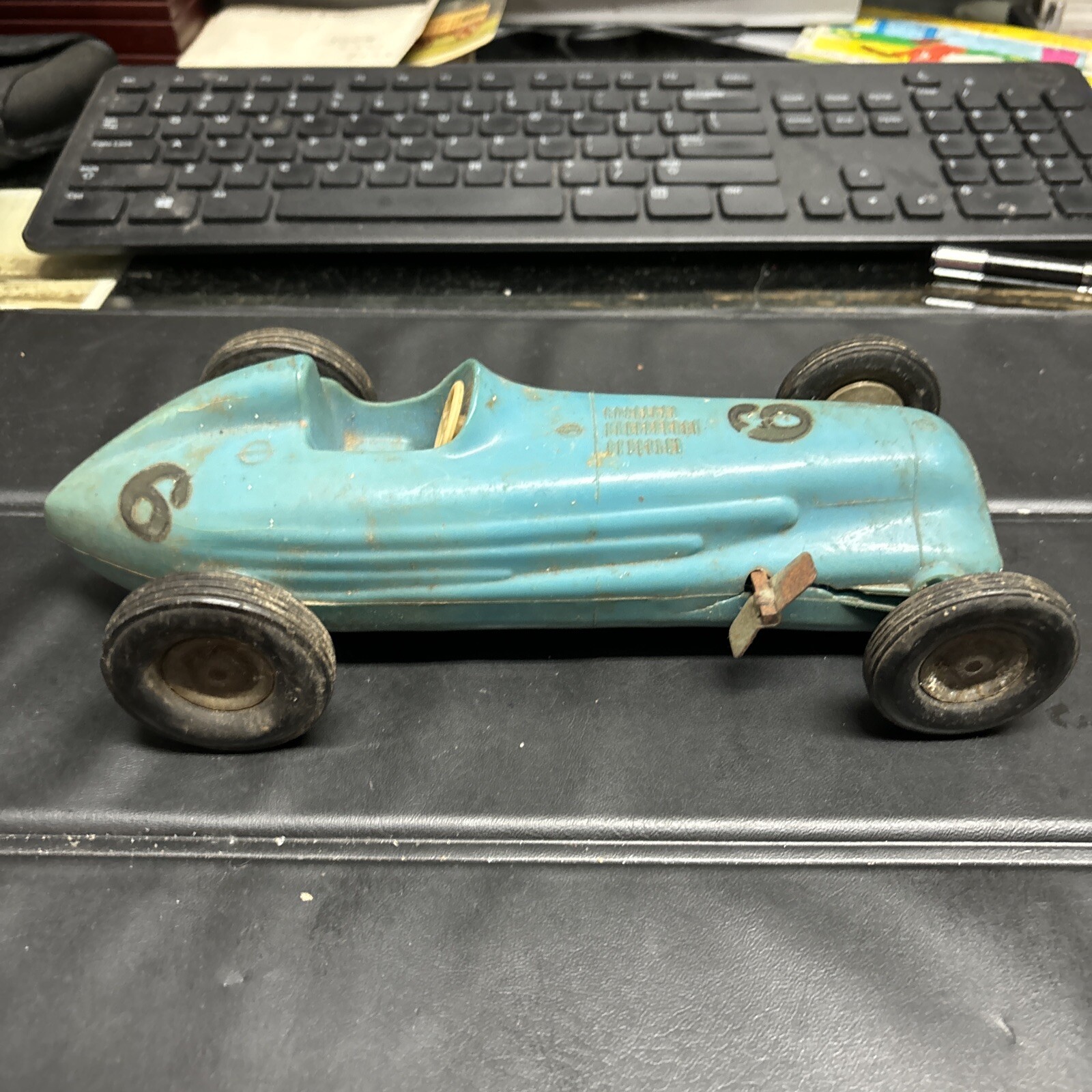 1950s Rite Spot Plastic Products #2 Wind Up Indy Race Tether Car Works ...