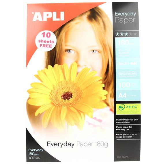 11475 Apli Everyday Paper Glossy 180gsm A4 100 Sheets for sale online ...