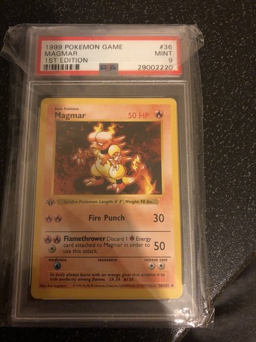 1999 Base Set 1st Edition Psa 9 Magmar Pokemon Card English | eBay