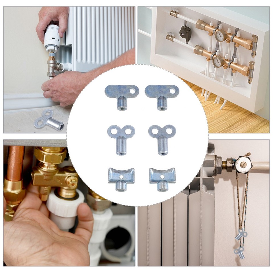 6 Pcs Radlator Valves Heating Radiator Accessories Keys for Bleeding | eBay