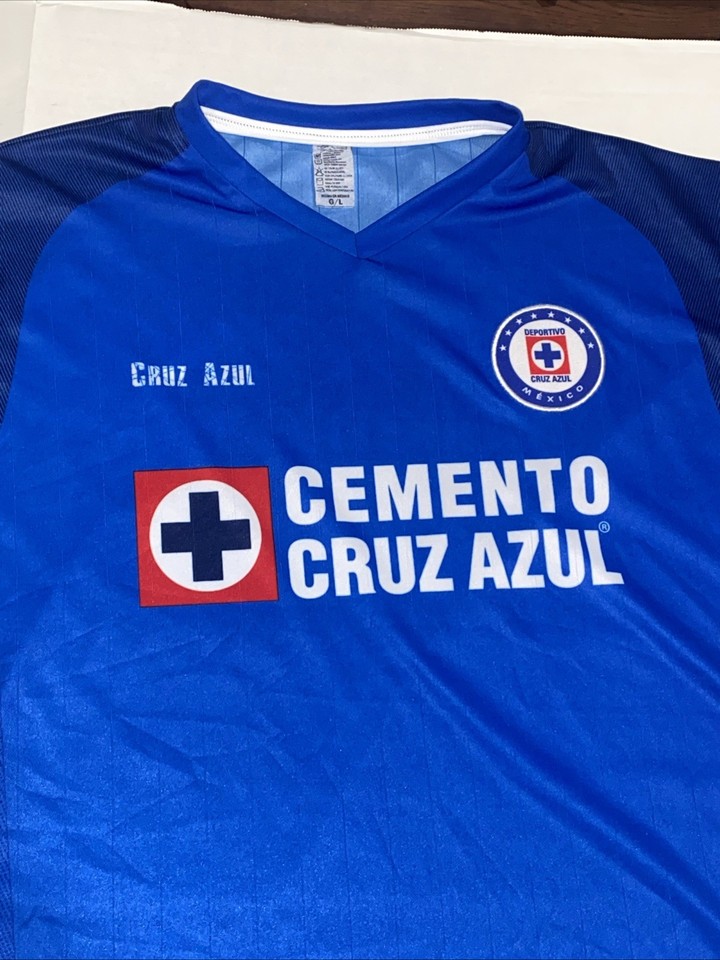 Cruz Azul F.C. Cemento Football Jersey Blue Soccer Caliente.mx Large ...