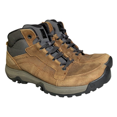 MERRELL Anvik Pace Hiking Shoes Boots Mens Size 10 Brown Mid Outdoor ...