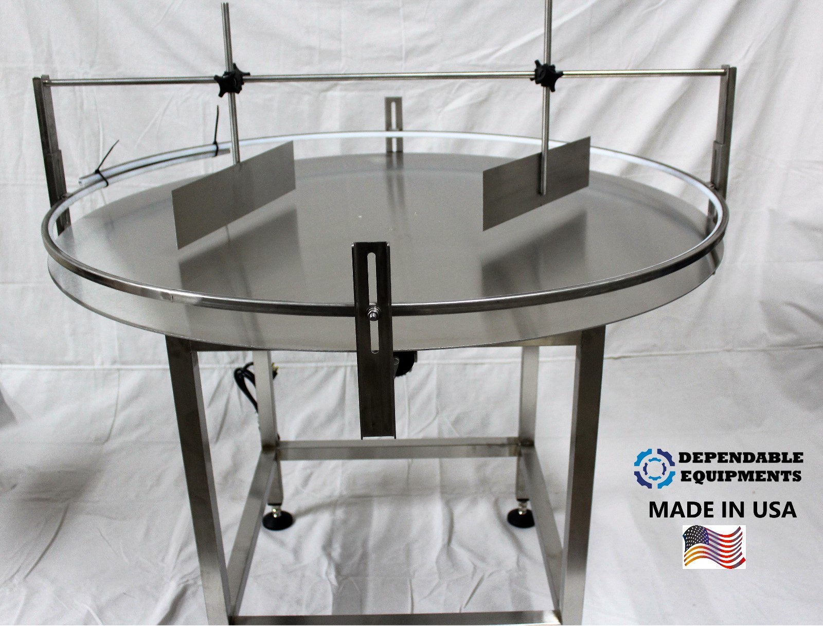 DEPENDABLE EQUIPMENTS ACCUMULATION TURNTABLE W/UNSCRAMBLER-36"DIAMETER ...