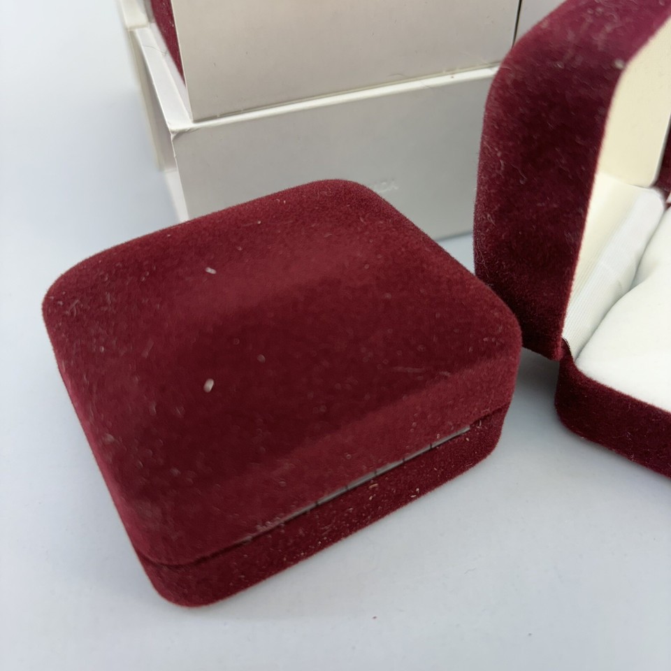 Lot 12 Ring Gift Boxes Red Velvet Ring Boxes High Quality Velvet Gift ...