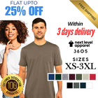 NL202 Next Level Apparel 3605 Unisex Short Sleeve Cotton Pocket Stylish ...