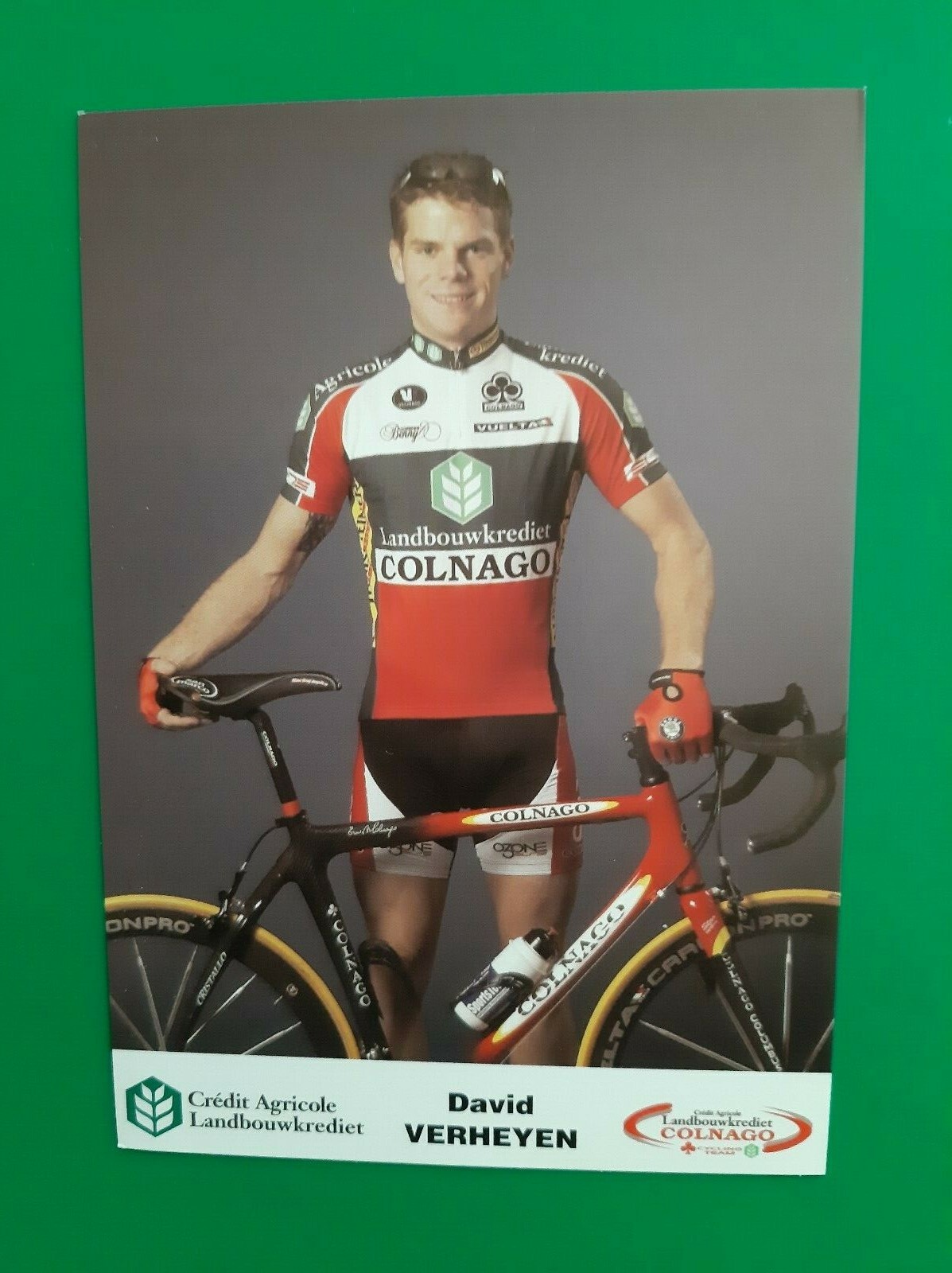 CYCLISME carte cycliste DAVID VERHEYEN équipe LANDBOUWKREDIET CONALGO ...