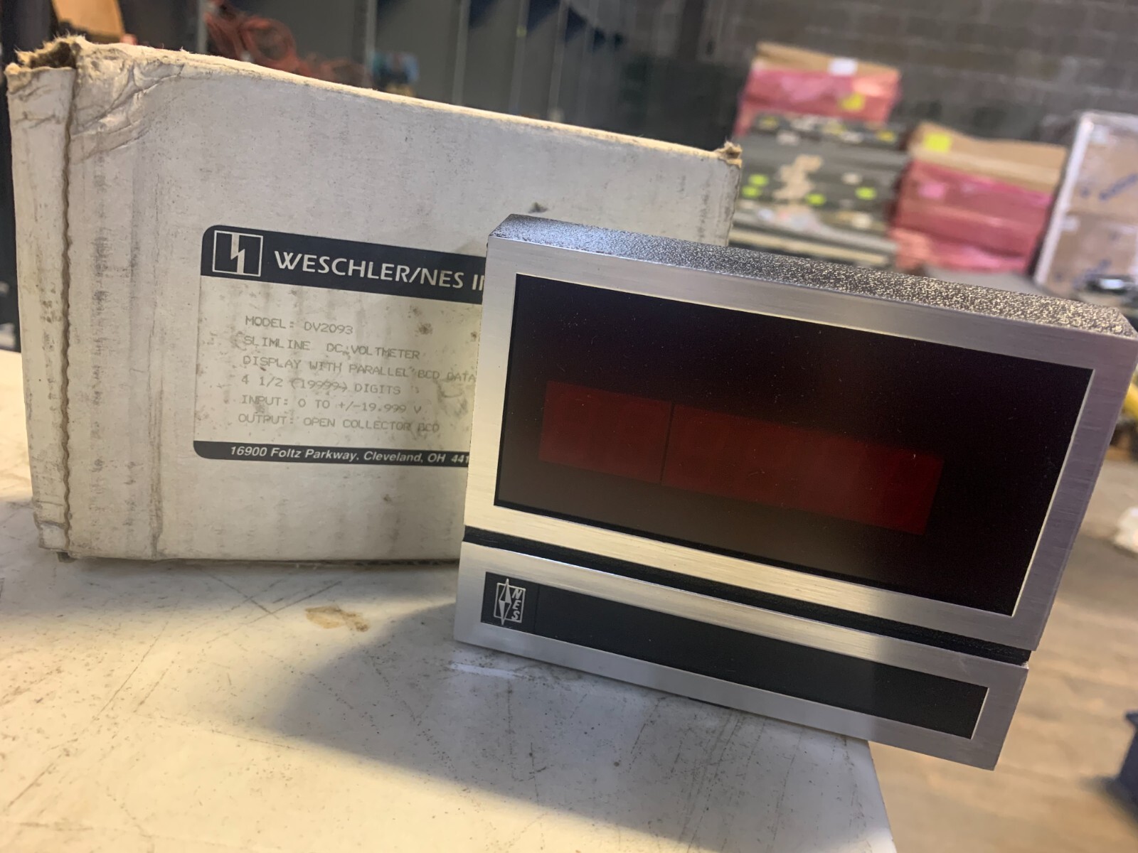 WESCHLER NES DV 2903 SLIMLINE PROCESS METER DISPLAY | eBay