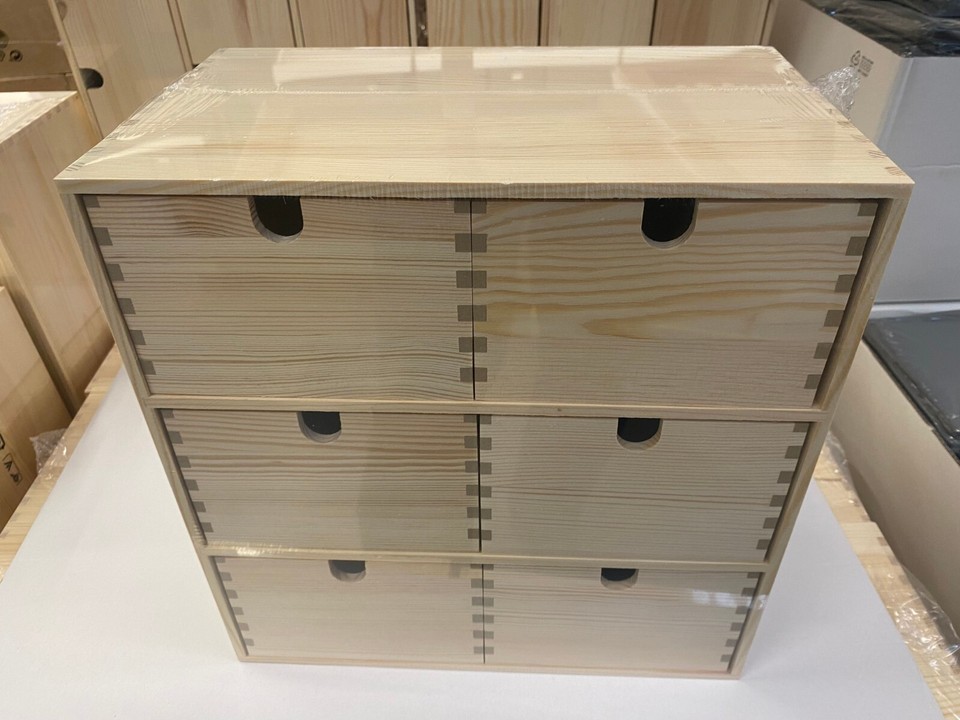 Ikea Moppe Mini Wooden Chest Of 6 Drawers,Multi Use,Storage Boxes ...