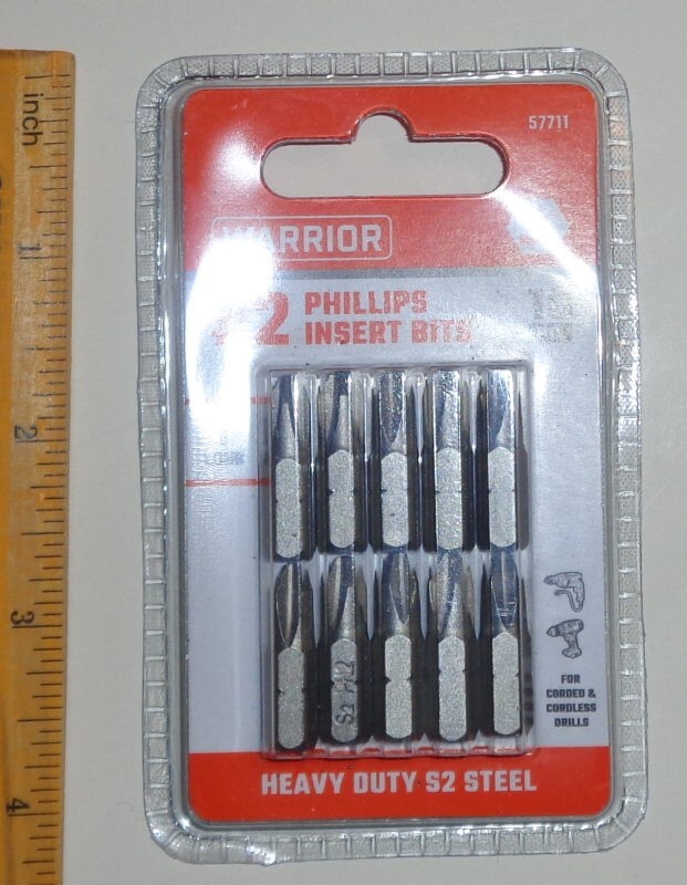 10 Piece #2 Phillips Screwdriver Bits Philips Head Power Drill Set ...