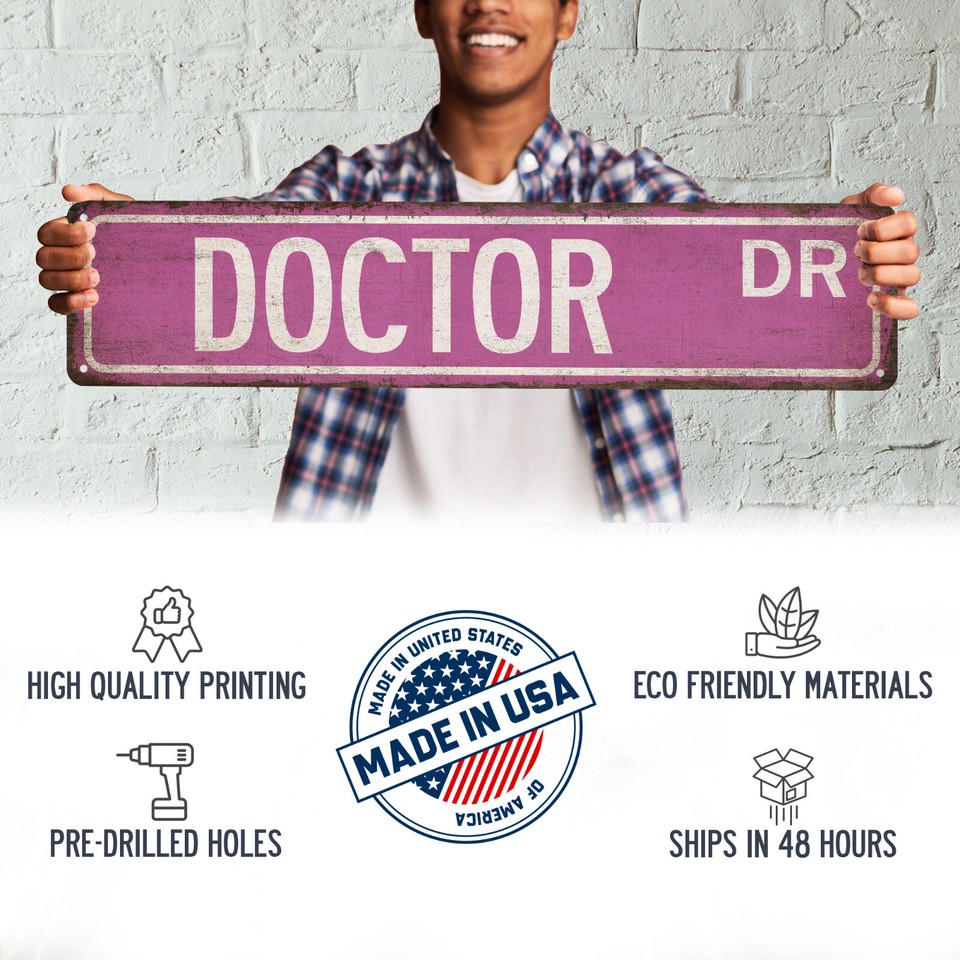 Doctor Street Sign Physician Gift Doctor's Office Decor Medical ...