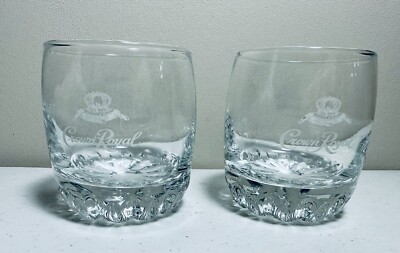 VINTAGE CROWN ROYAL CLEAR ROUND ROCK GLASS | eBay