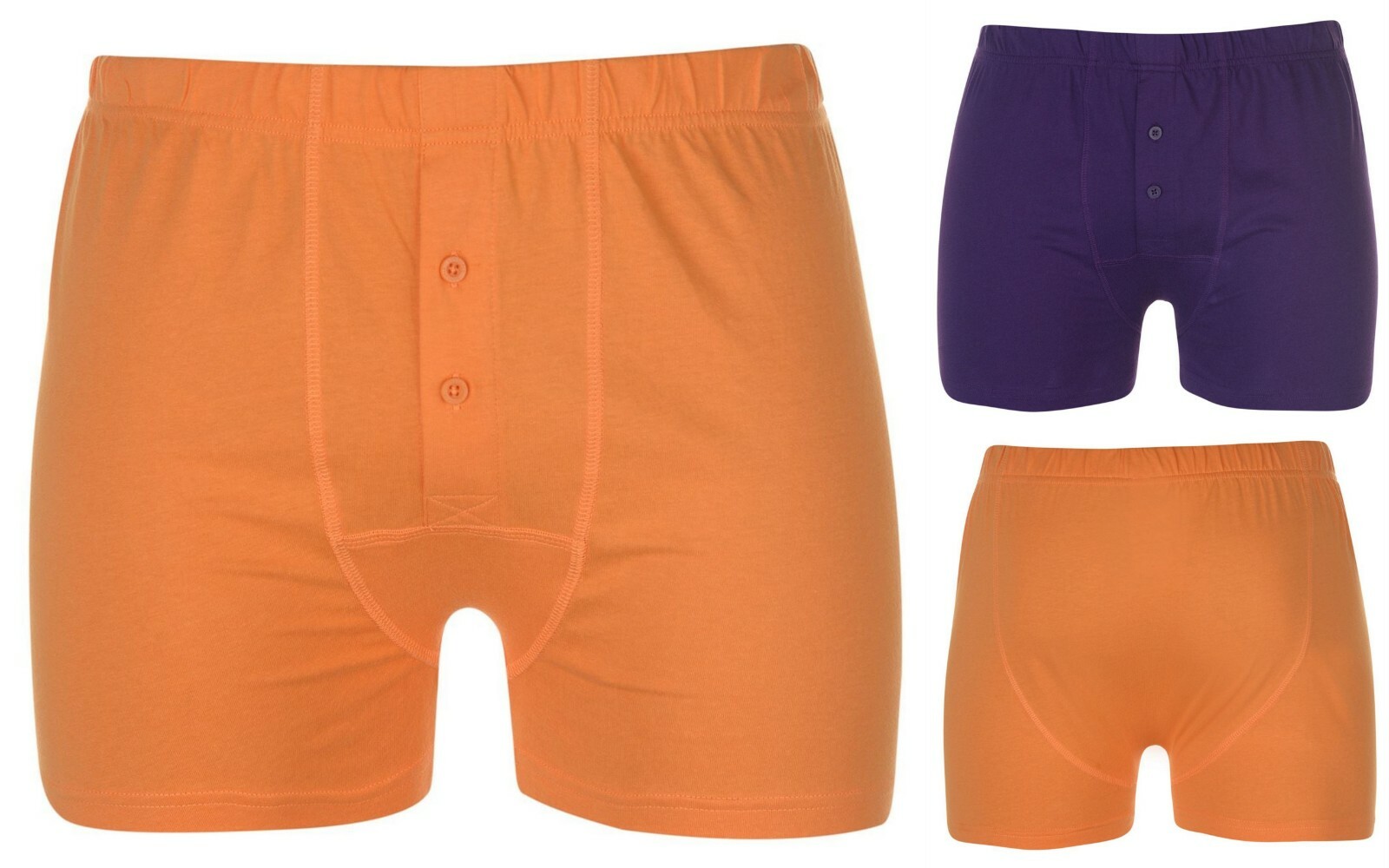 NEW MENS PURPLE/ORANGE 2 PACK LONSDALE BOXER SHORTS UNDERWEAR S M XXL ...