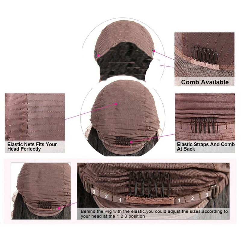 Short Rose Net Wigs Brazilian Straight Wig Pre Plucked8193 | eBay