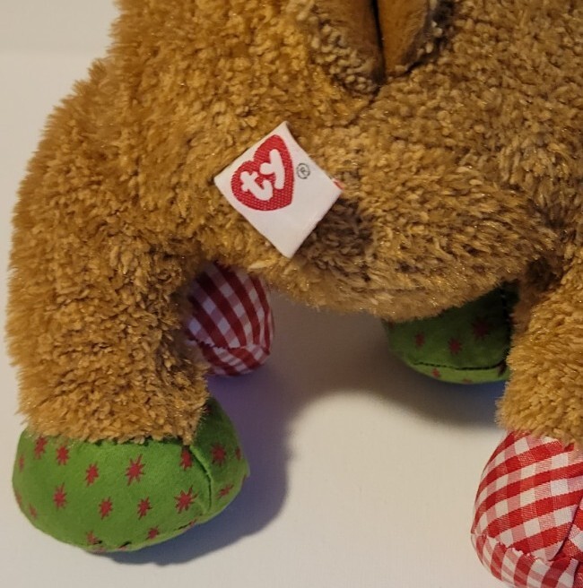 Ty Classic Beanie Baby Chestnut Reindeer Christmas 10" 2006 Red White ...