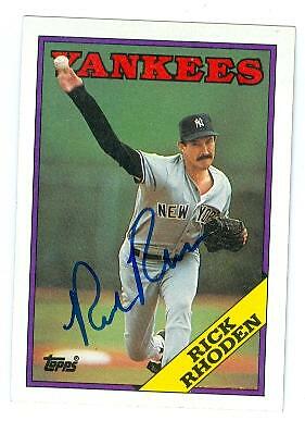 Rick Rhoden autographed baseball card (New York Yankees) 1988 Topps ...