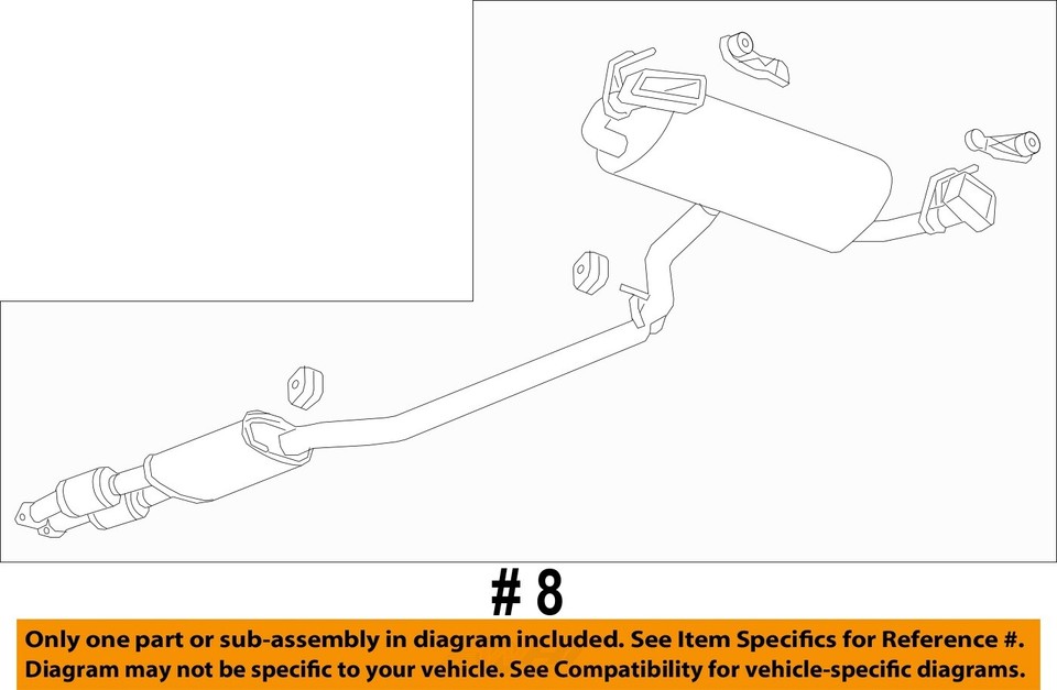 GM OEM 2017 XT5 Exhaust System Exhaust Components-Muffler Pipe 19420282 ...