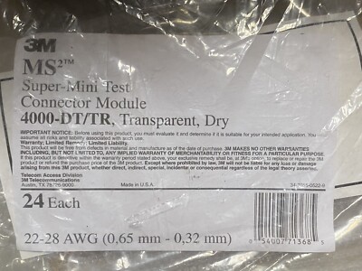 3M MS2 4000-DT/TR SUPERMINI TEST CONNECTOR MODULE (24 PACK) | eBay