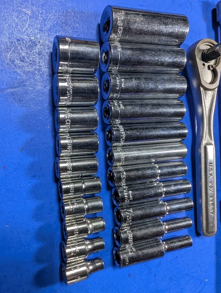 Craftsman 1/4" Drive Socket Set Deep well, Shallow, Ratchet and ...