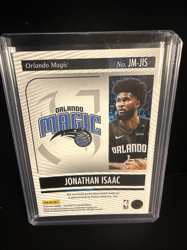 Silhouette Jonathan Isaac Jumbo Nike Game Worn Patch 2/3 Magic NBA Card ...