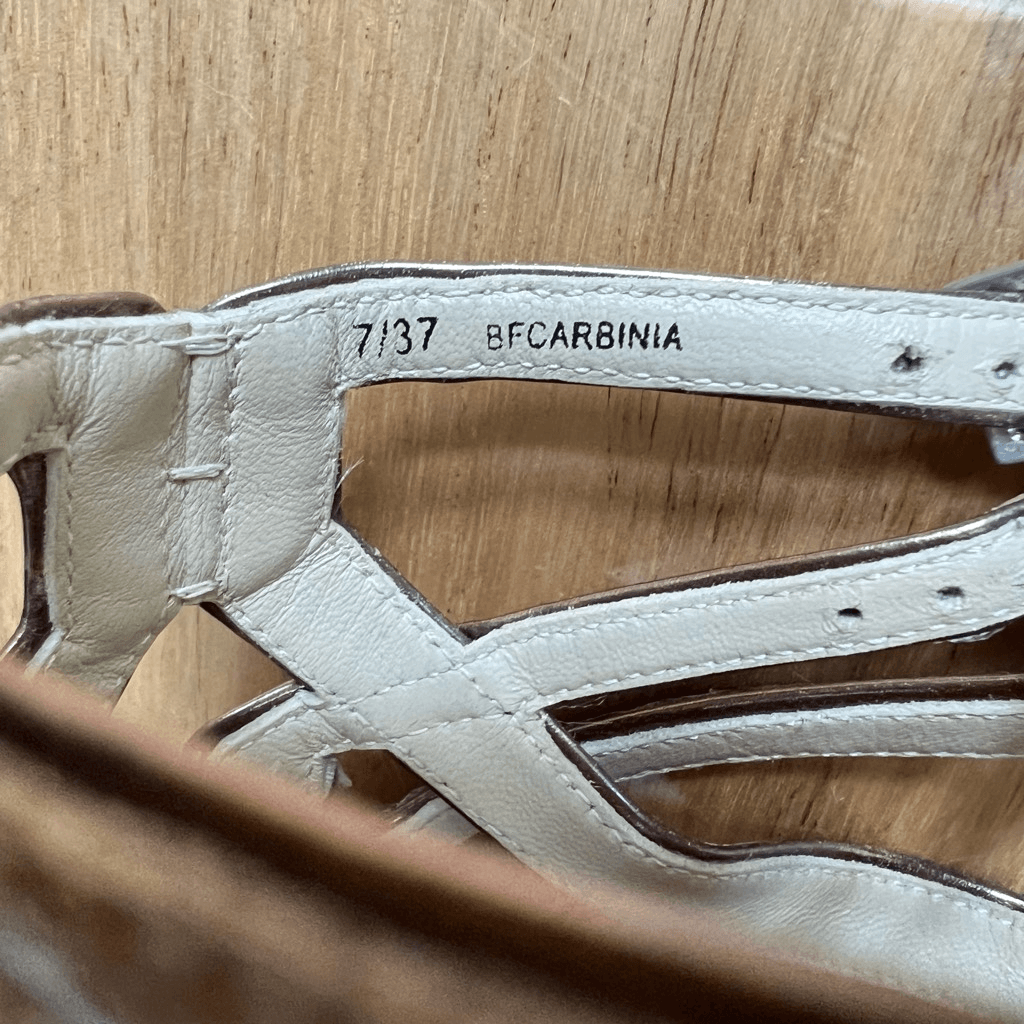 B Brian Atwood Carbinia Triple-Buckle Snake Cage Sandal size 7 | eBay