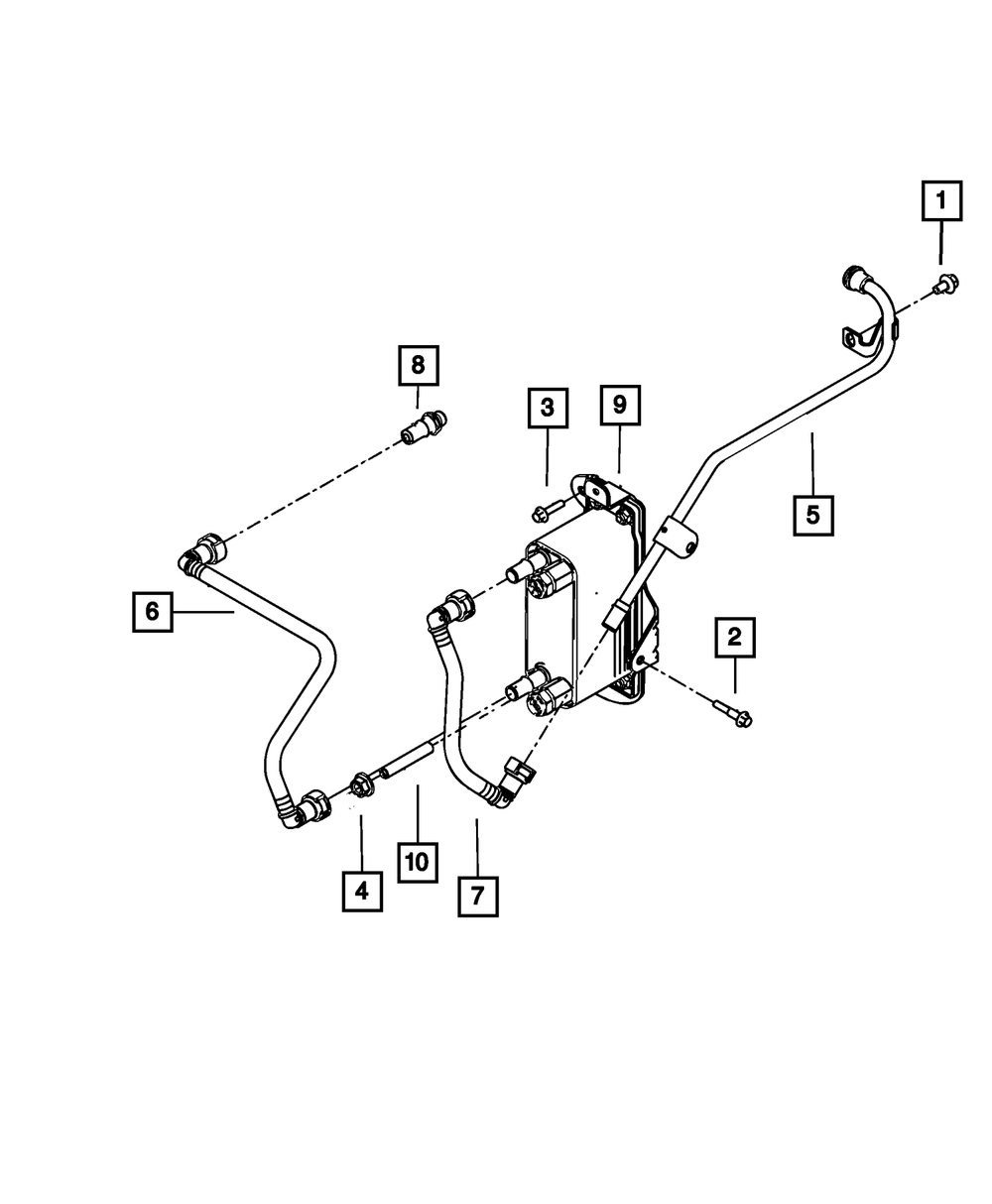 Engine Coolant Water Outlet Tube-VIN: L Mopar 68139110AA for sale ...