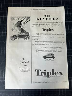 Vintage 1929 Lincoln Triplex Print Ad | eBay
