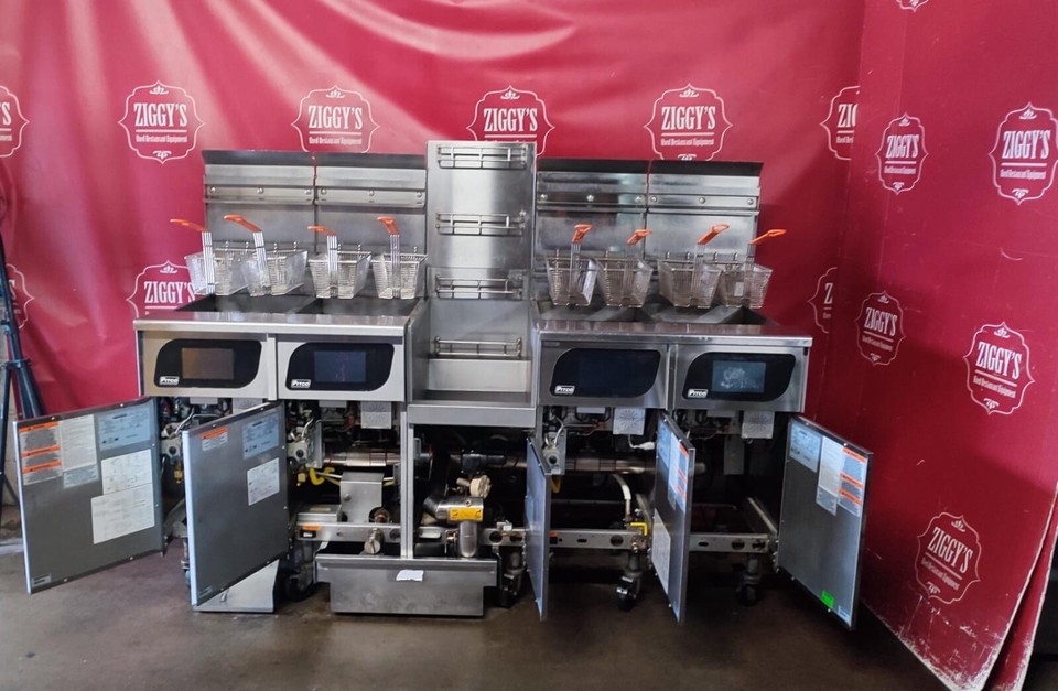 78” Pitco ROV SSHLV14 four door Vat Gas Filtration Fryer | eBay