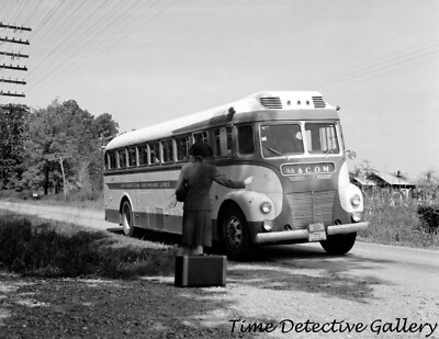 Greyhound Bus Bound for Macon, Georgia - 1943 - Vintage Photo Print | eBay