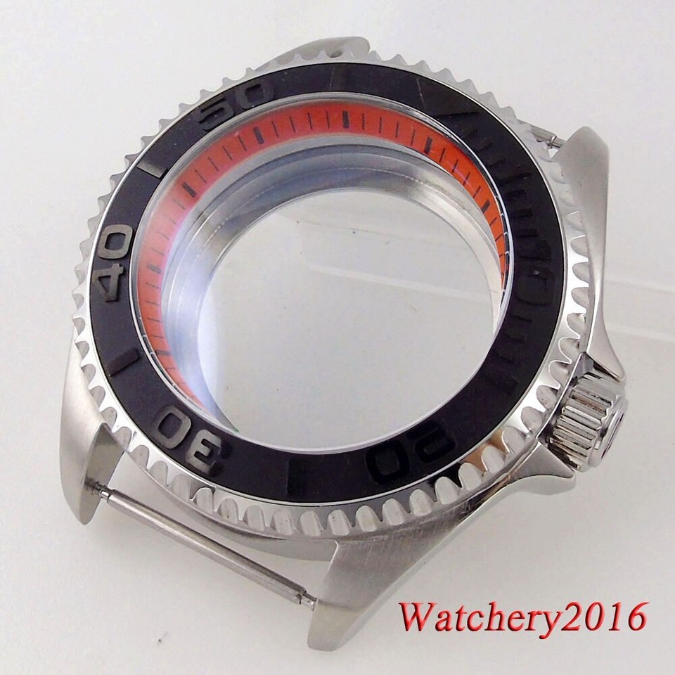 42mm NH35A 5Bar Automatic Black PVD Watch Case for Men For NH35 NH36 ...