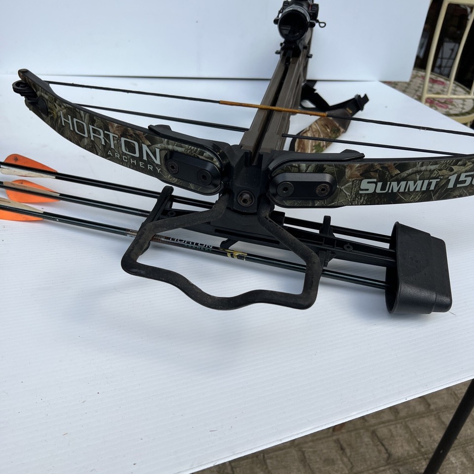 Horton Summit 150 crossbow crossbow camouflage W/4 Arrows , Quiver And ...