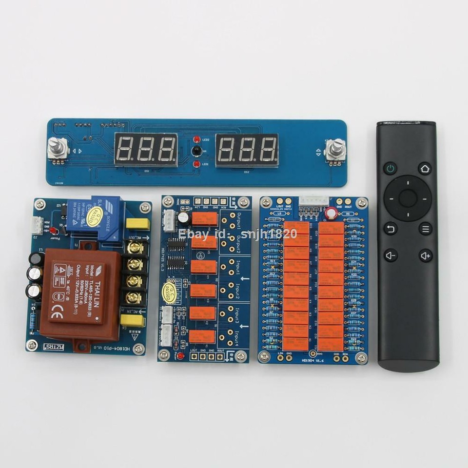 Hifi Remote Relay Volume Control Board Passive Preamp Board Audio Input ...