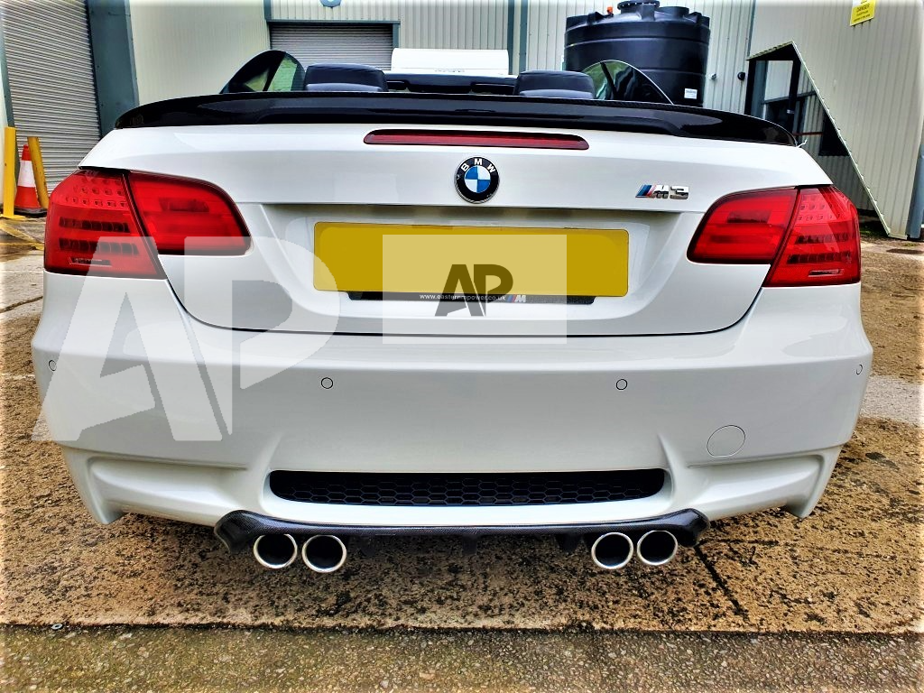 BMW 3 Series Convertible M3 E93 Carbon Fibre Rear Boot Spoiler Lip Wing ...