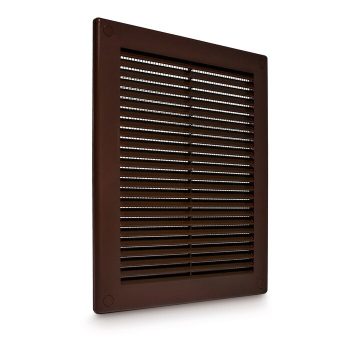 Brown Air Vent Grille with Fly Screen / Anti-Insect Mesh Duct ...