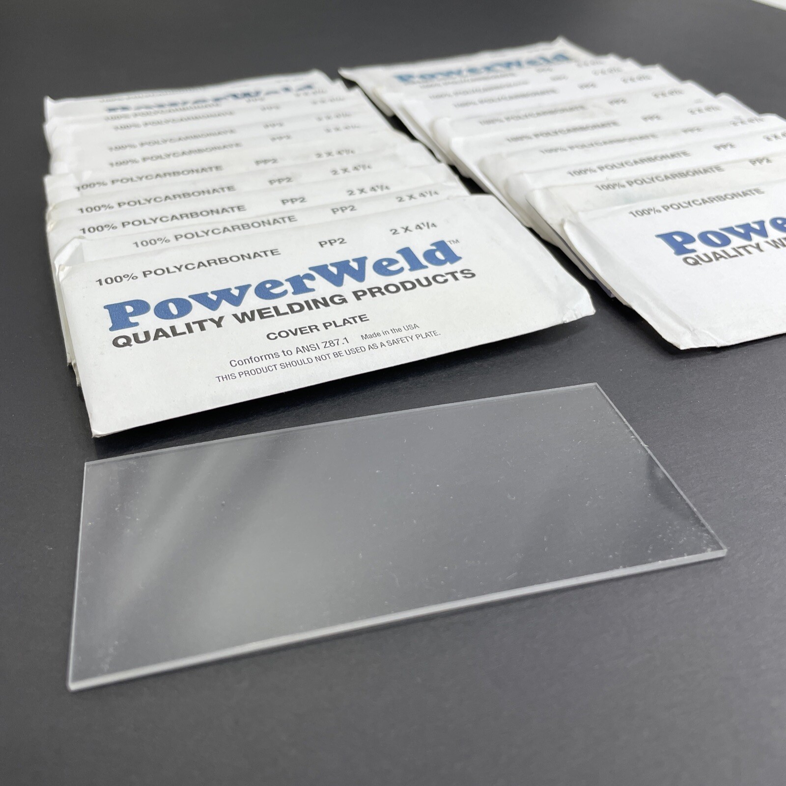 Lot Of 20 Polycarbonate Cover Plate 2" x 4-1/4" Welding Lens PowerWeld ...