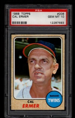 1968 Topps Cal Ermer #206 PSA 10 | eBay