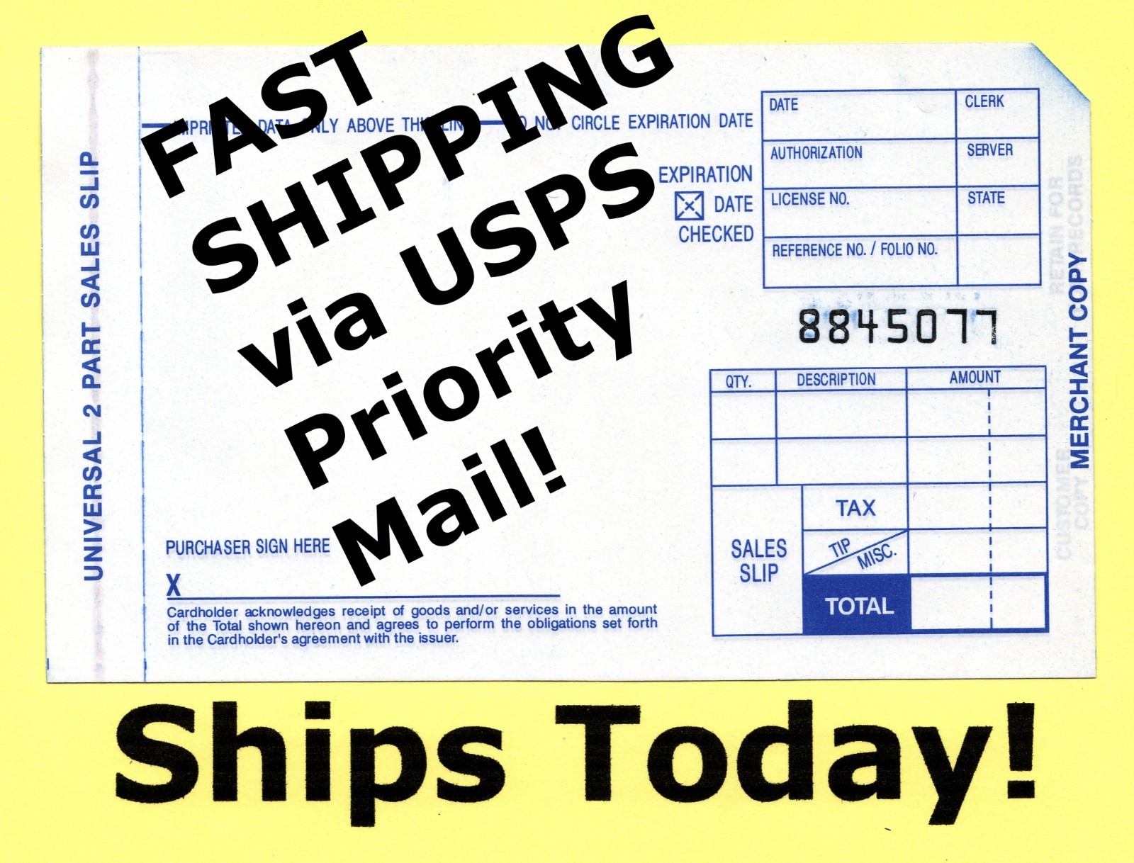 New 1000 Short 2 Part Credit Card Sales Slip Manual Imprinter Draft ...