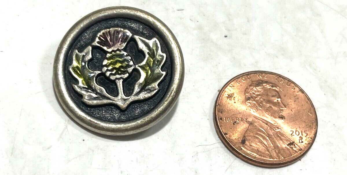 (2) JHB Scottish Thistle Buttons 23mm Metal Shank National Emblem ...