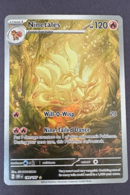 NINETALES 199/197 ILLUSTRATION RARE HOLO OBSIDIAN FLAMES POKEMON CARD MINT | eBay