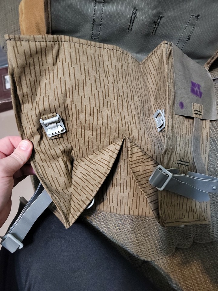 NOS East German NVA DDR Military Rain Camo Strichtarn pack w/ Straps ...