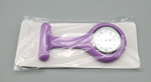 Nurses Watch Pin Brooch Silicone Lavender Jelly Cover Quartz Fashion ...