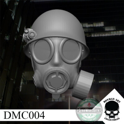 Post Apocalyptic Gas Mask Helmet custom head for 4" 6" 7" 12" action ...