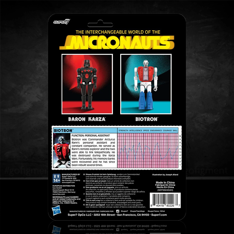 Biotron Micronauts Action Figure 1:18 Scale Super7 Reaction+ ...