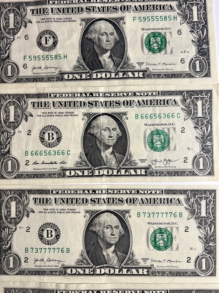 set of 10 six of a kind fancy serial number 0s 1s 2s 3s 4s 5s 6s 7s 8s ...