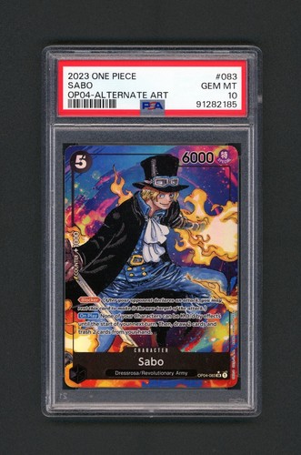 Sabo Alt Art Super Rare OP04-083 One Piece TCG Kingdoms Of Intrigue PSA ...