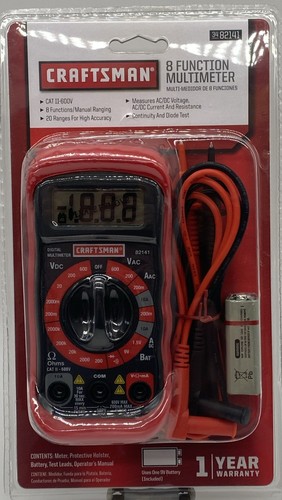Craftsman 34-82141 8 Function Digital Multimeter for sale online | eBay