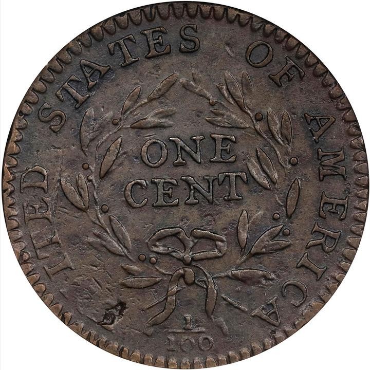 1794 LIBERTY CAP CENT NGC AU50 S-55 B-47. R-2 HEAD OF 1794 SLANTING 7 ...